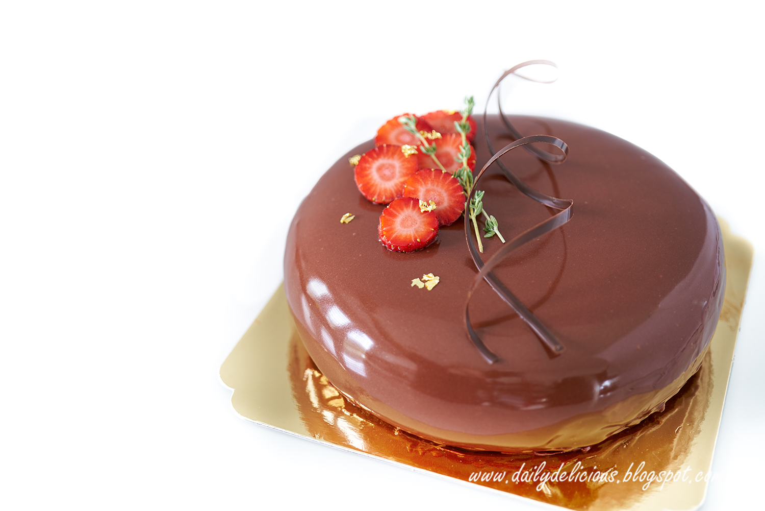 dailydelicious: Chocolate, strawberry, tomato and thyme Entremets