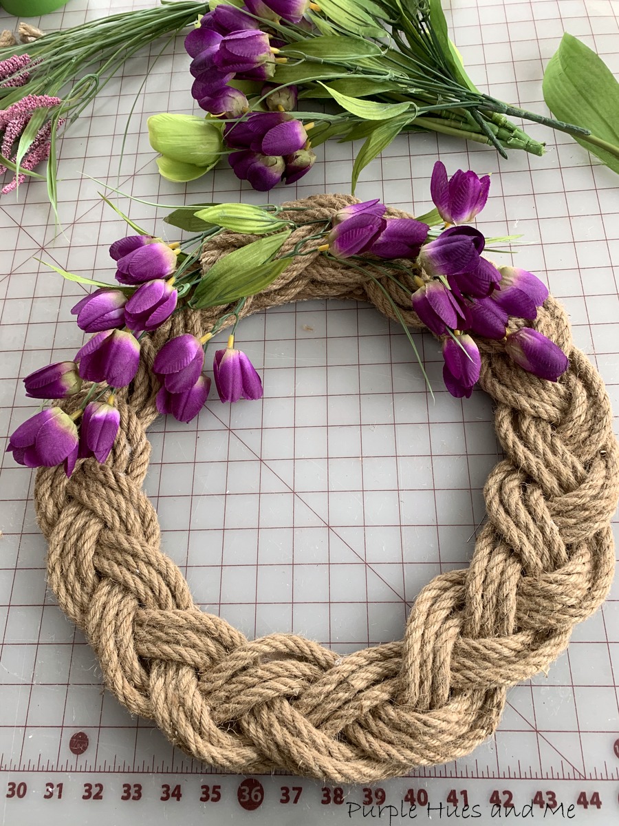 Purple Hues and Me: Braided Rope Spring Wreath