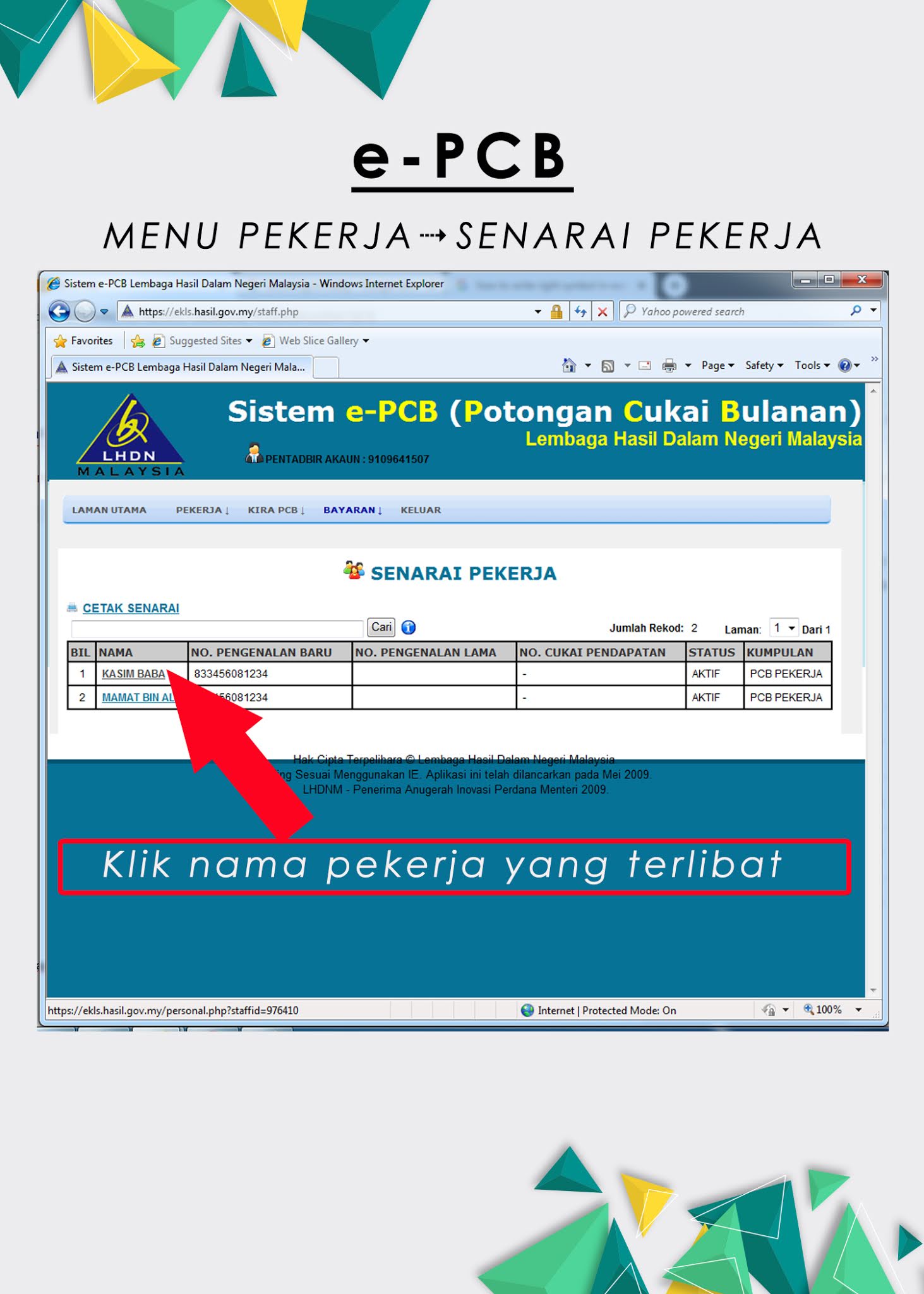 Masalah Berkaitan ePCB : Maklumat Pengiraan PCB Bagi Bulan-Bulan ...