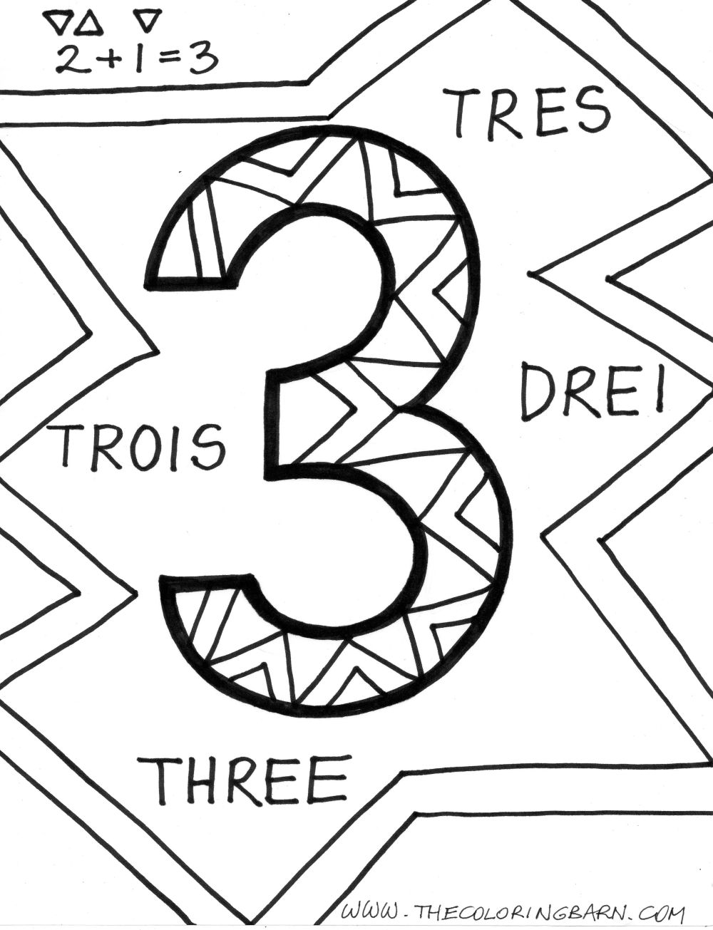 Web Updates: Various kinds of three 3 tres три tři tiga três üç tri तीन ...