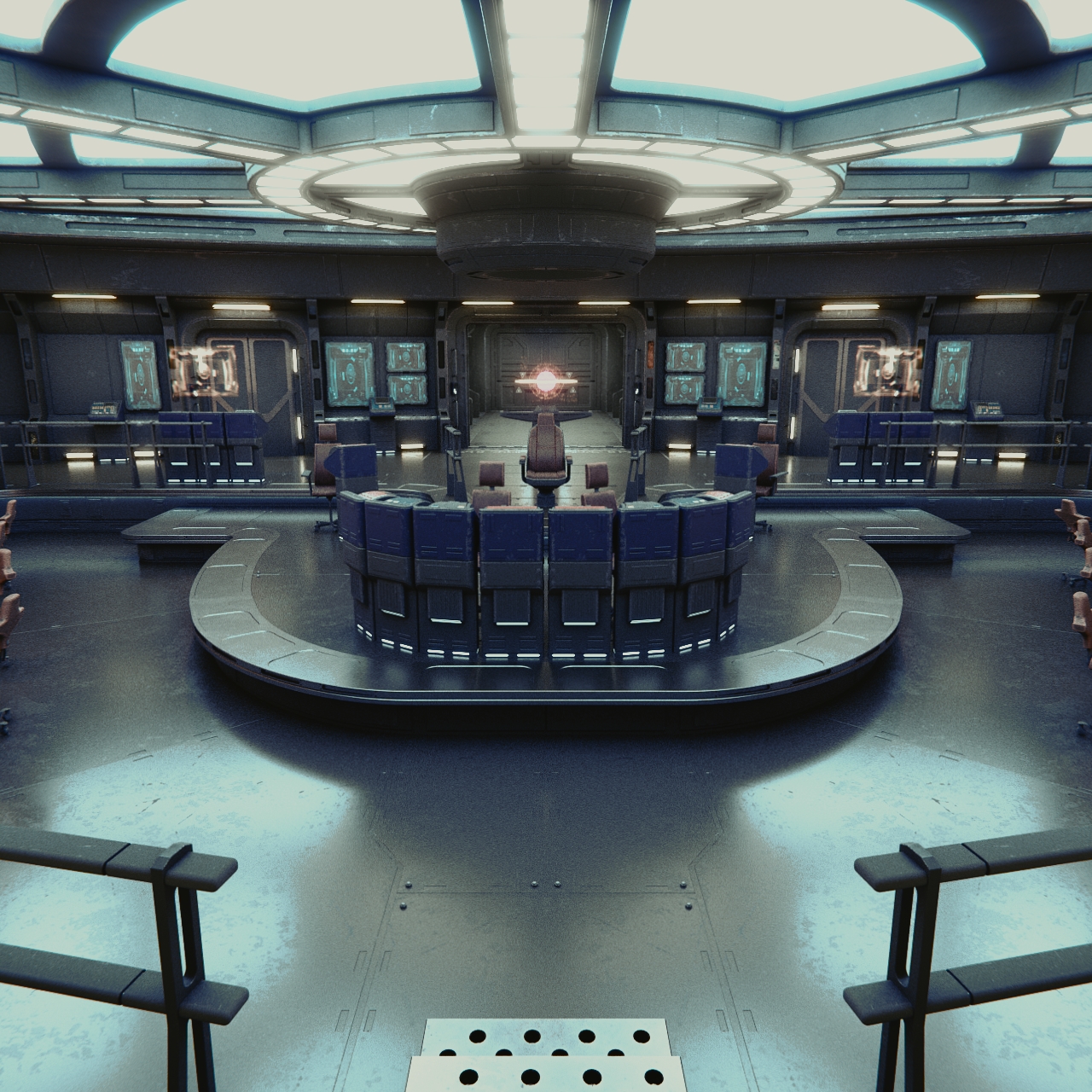 Dan Brown CGI | Sci-fi Art: Starship Command Center Model