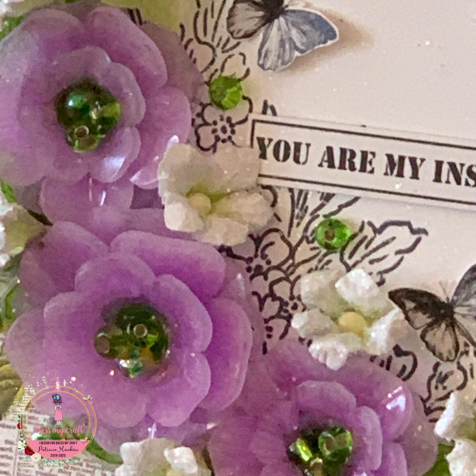 Dress My Craft: Shrink Pink Flowers on Cards