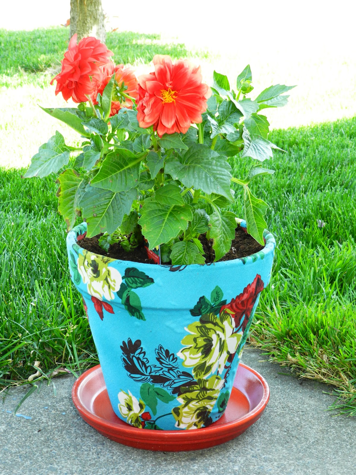 Mom-Wife-ER Nurse: Fabric Covered Flower Pot