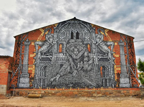 My Owl Barn: Street Art by Monkey Bird