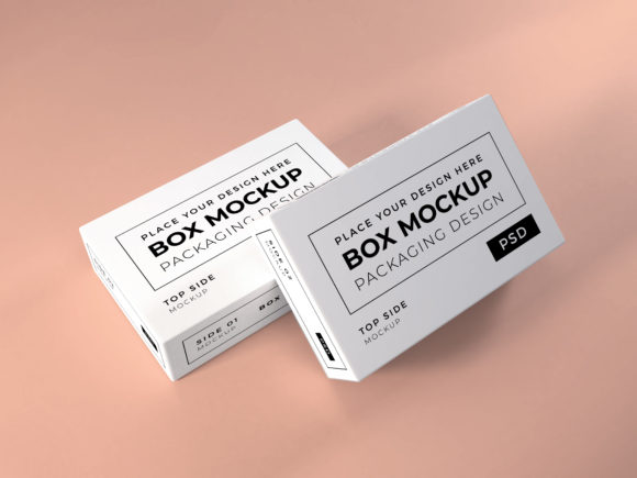 Realistic Long Box Packaging Mockup PSD