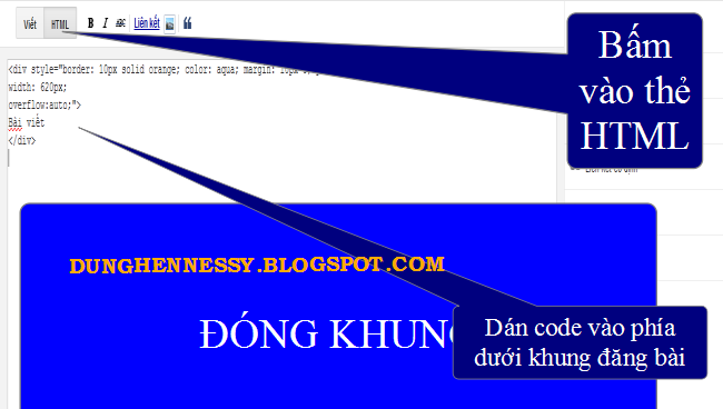 ĐÓNG KHUNG VÀ TẠO THANH TRƯỢT CHO BÀI VIẾT - Tri Thức - Tài Nguyên