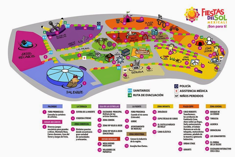 Fiestas del Sol 2014 Mexicali: palenque e isla de las estrellas ...