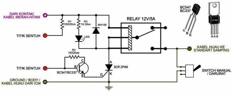 Cara Membuat Alarm Motor dengan Sensor Sentuh