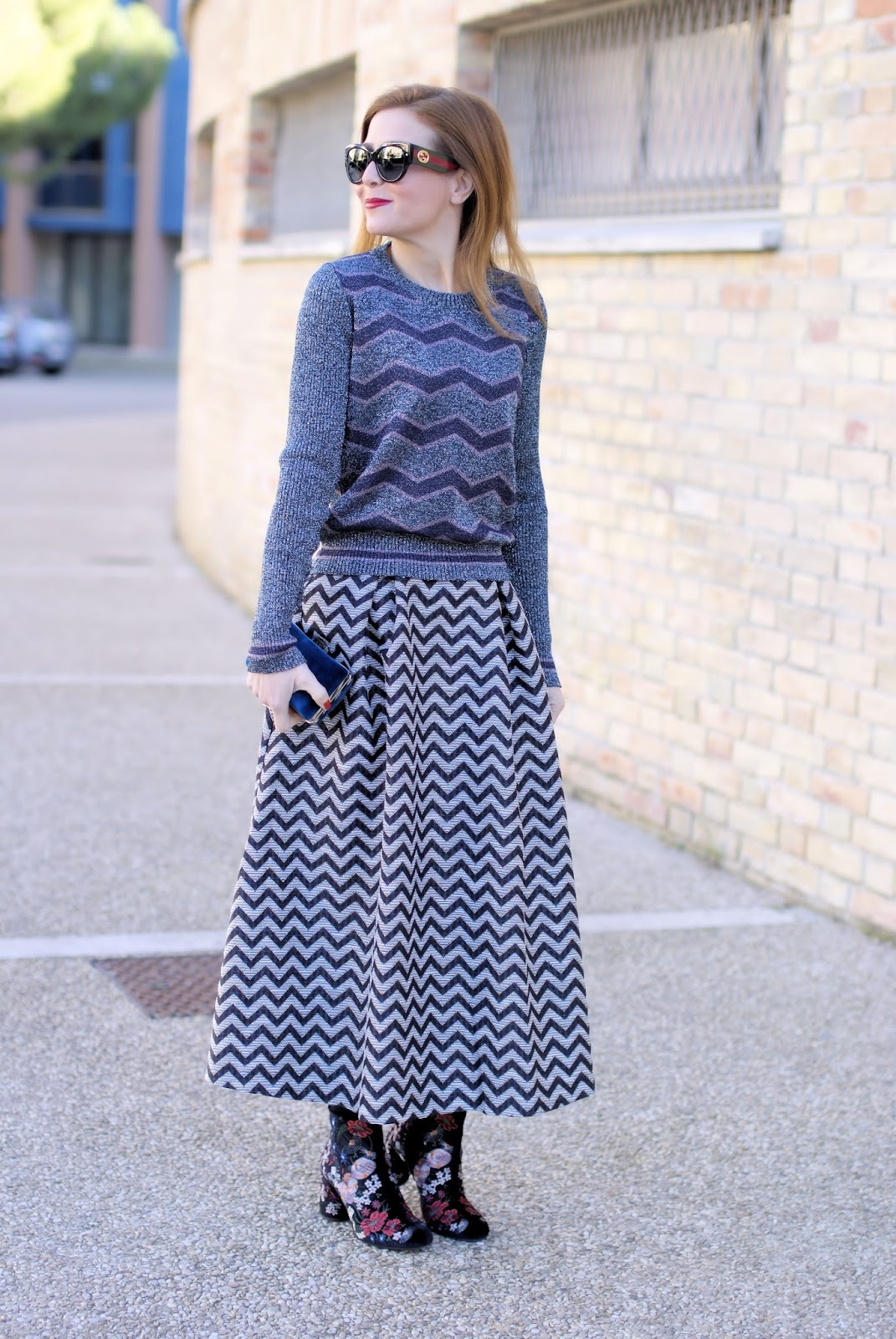 Winter holidays look: double chevron print | Fashion and Cookies ...