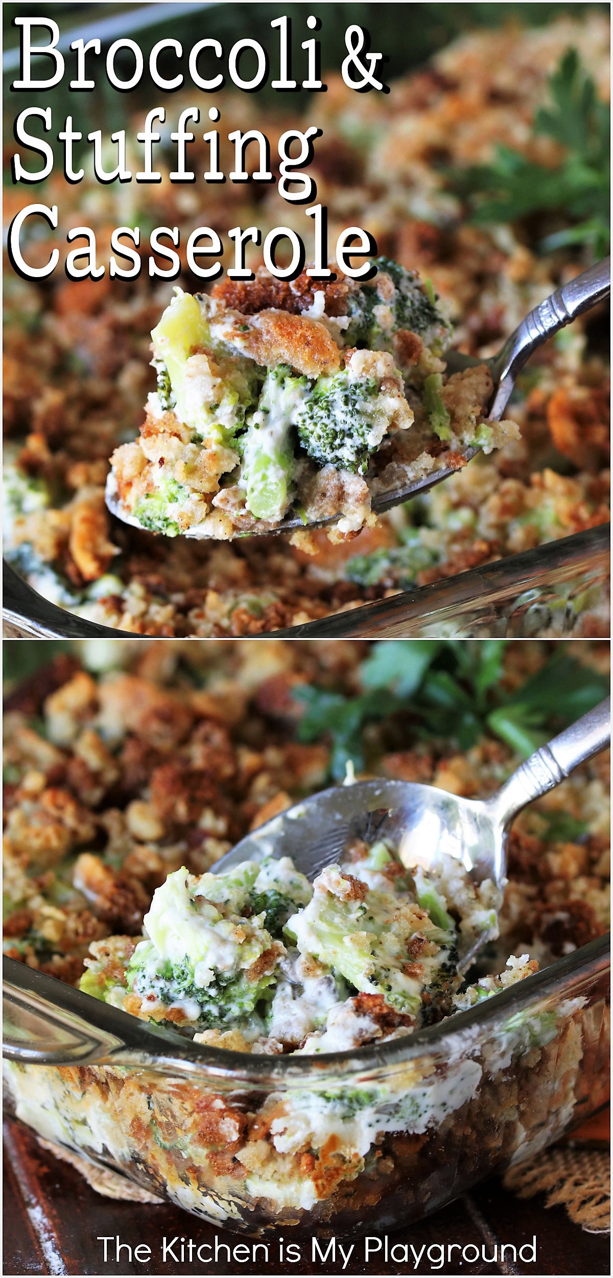 Broccoli & Stuffing Casserole | The Kitchen is My Playground