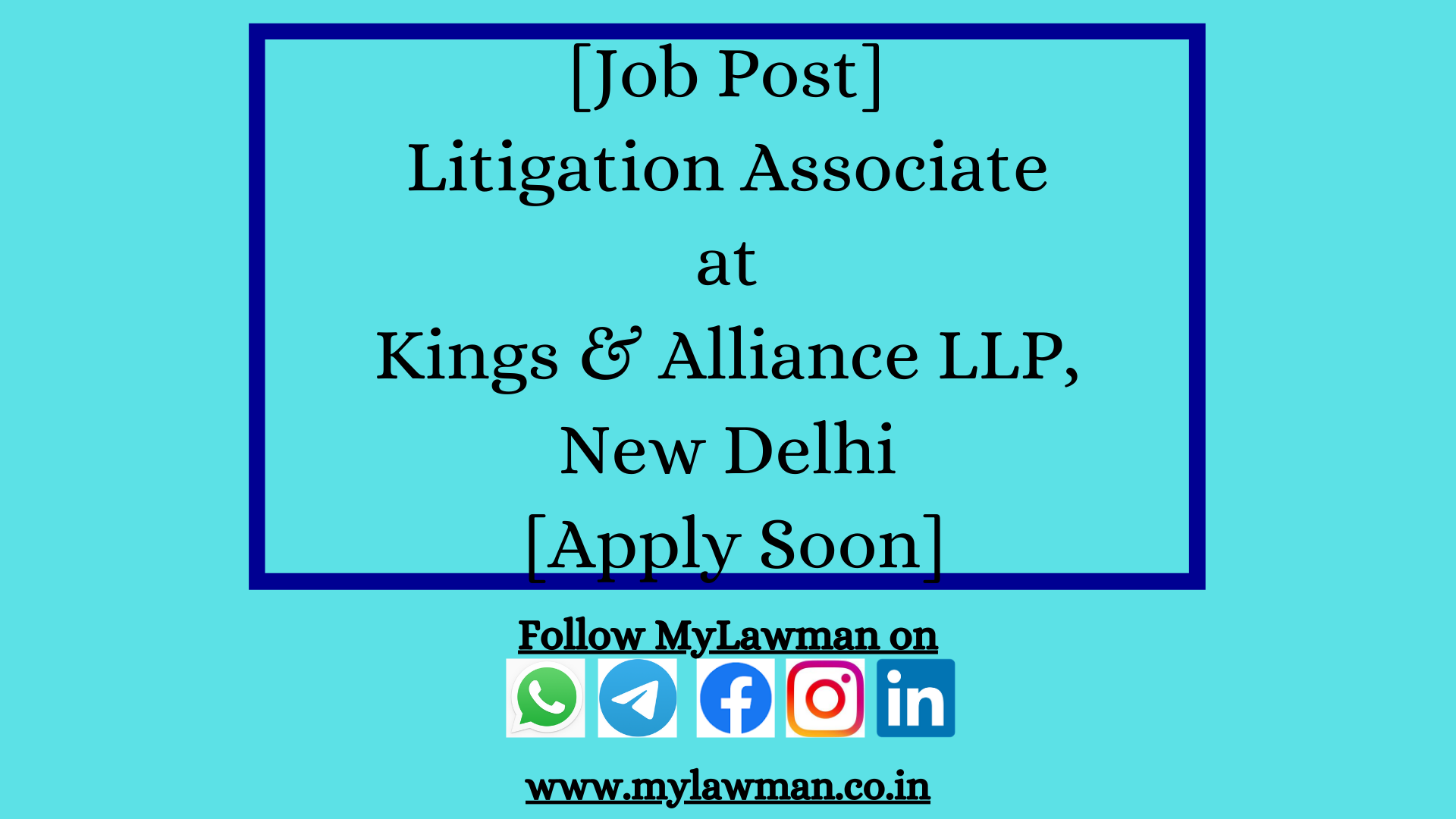 [job Post] Litigation Associate At Kings And Alliance Llp New Delhi