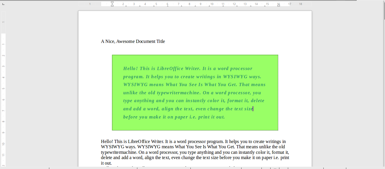 LibreOffice Writer: Using Paragraph Styles