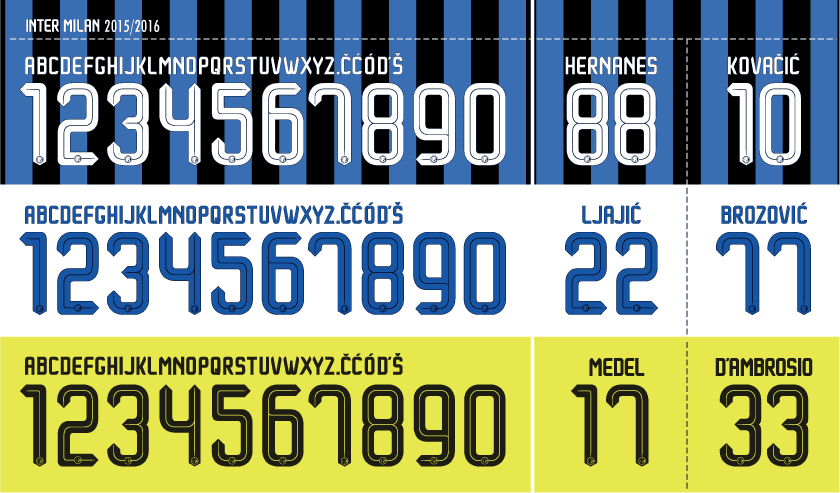 Football teams shirt and kits fan: Font Inter Milan 2015/16 kits