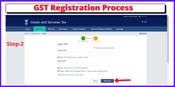 Online GST Registration Process Step by Step in Hindi