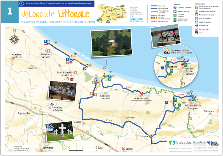 Saint Laurent sur Mer: Randonnées et pistes cyclables