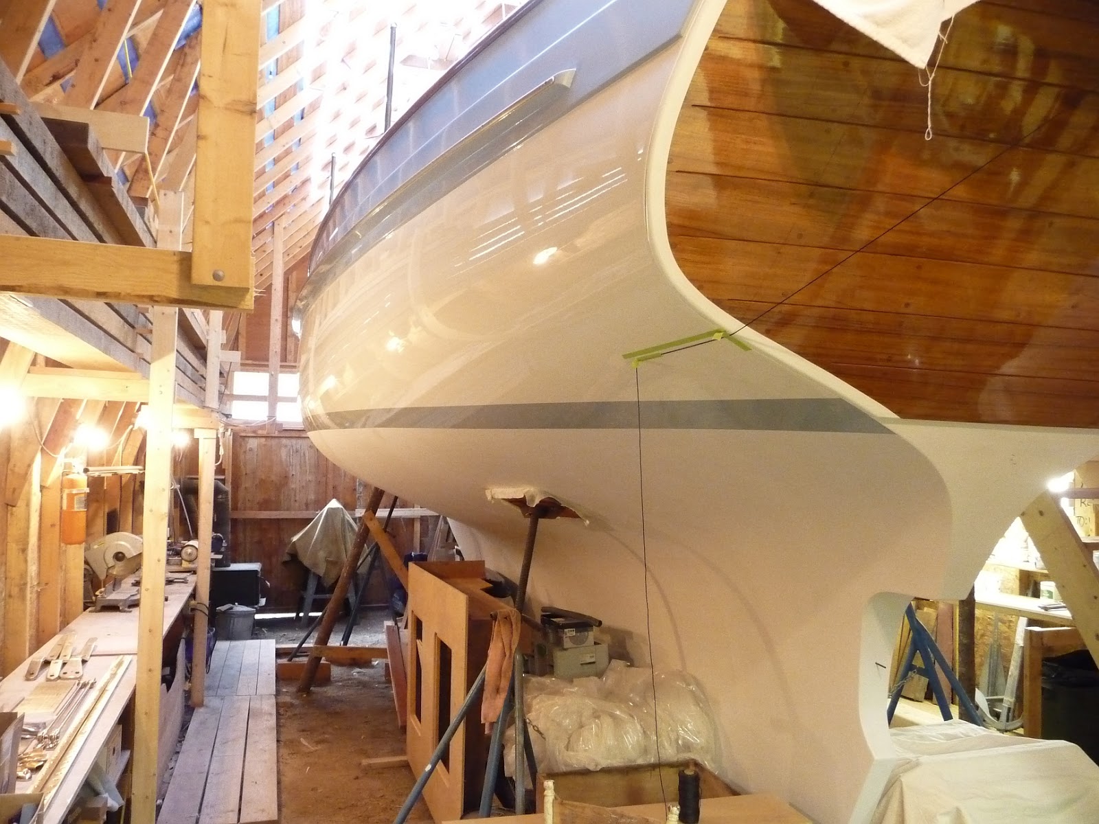 Building a 34 ft Lyle Hess Falmouth Cutter: Boot Stripe