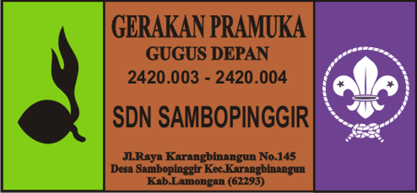 SDN SAMBOPINGGIR: Papan nama Pramuka SDN SAMBOPINGGIR