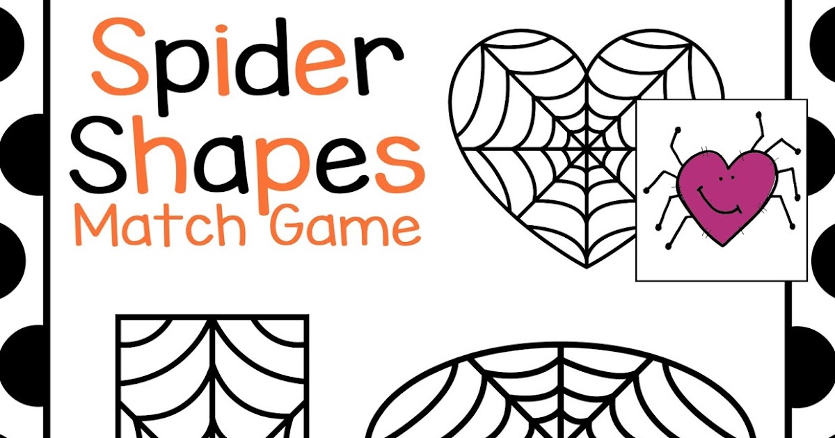 The Cozy Red Cottage: Free Spider Shapes File Folder Game