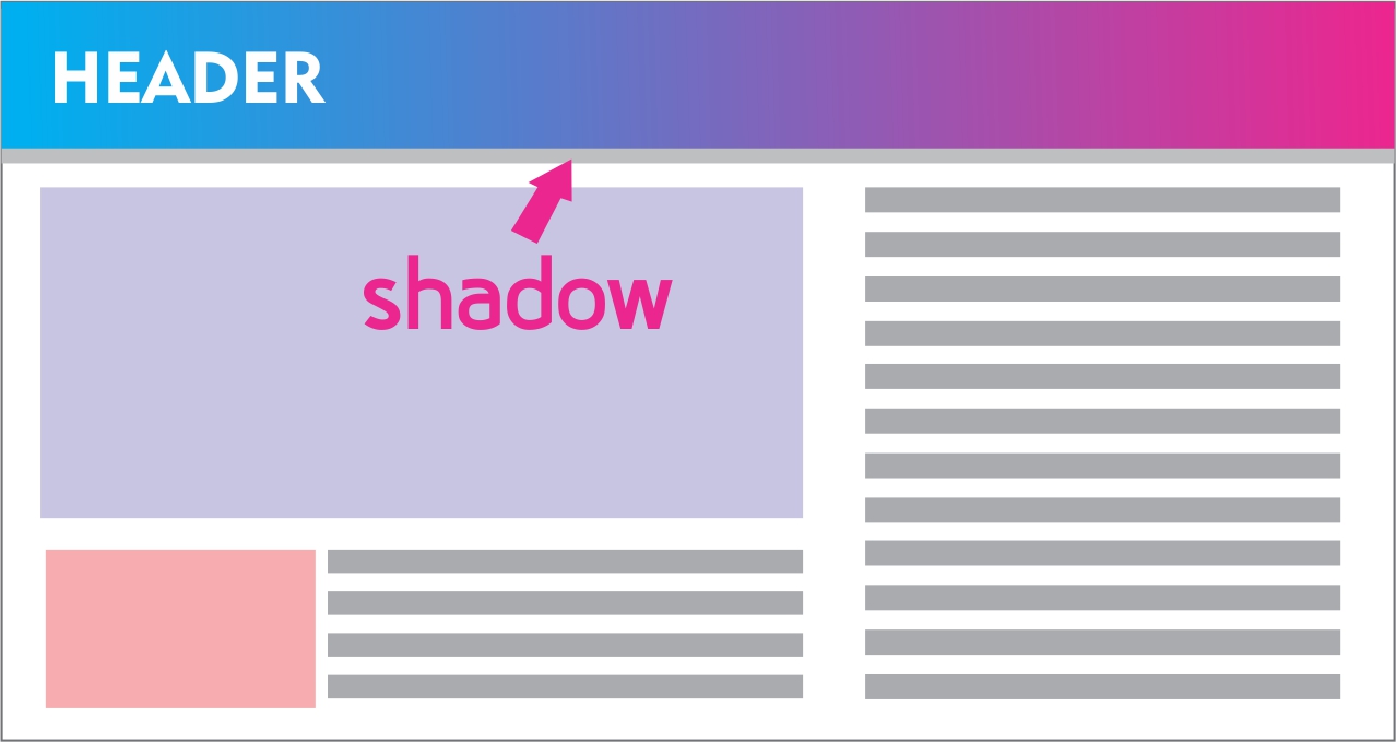 Memberi Bayangan Atau Shadow Header VioMagz V.3