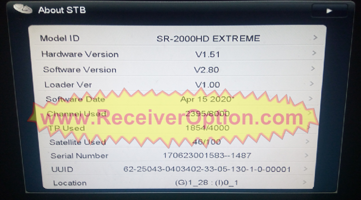 STARSAT SR-2000HD EXTREME RECEIVER NEW SOFTWARE V2.80 - How To Enter Biss key Power vu key And ...