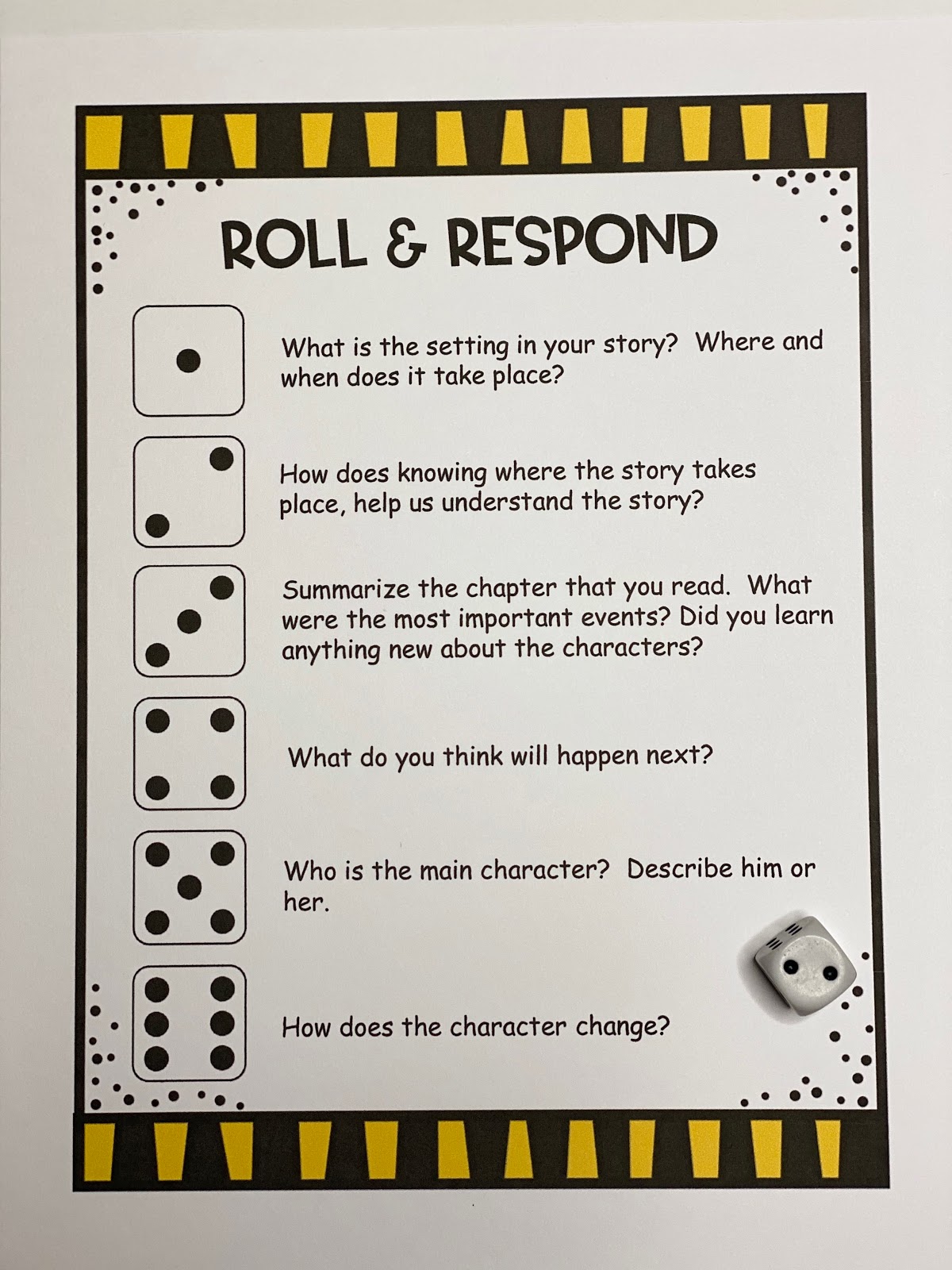 An Apple For The Teacher: Roll and Retell - Building Summarizing ...
