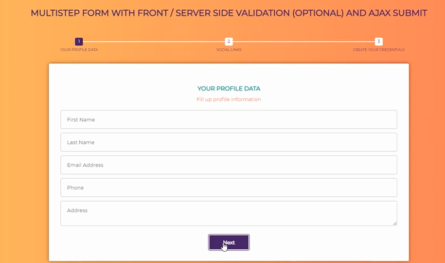 Script Code Multi Step Form With Ajax Submit