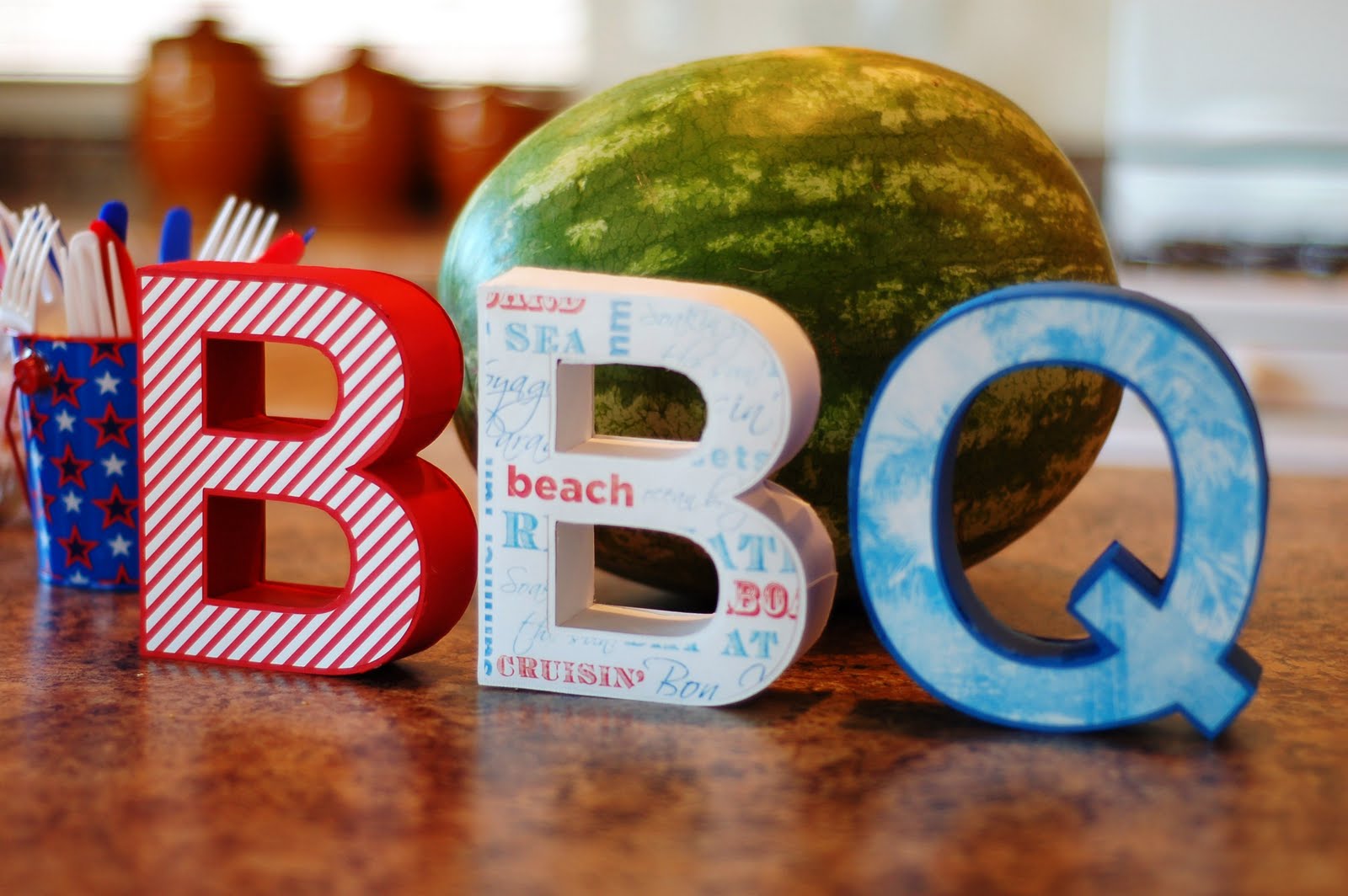 Paper Creations by Kristin: BBQ 3D Letters