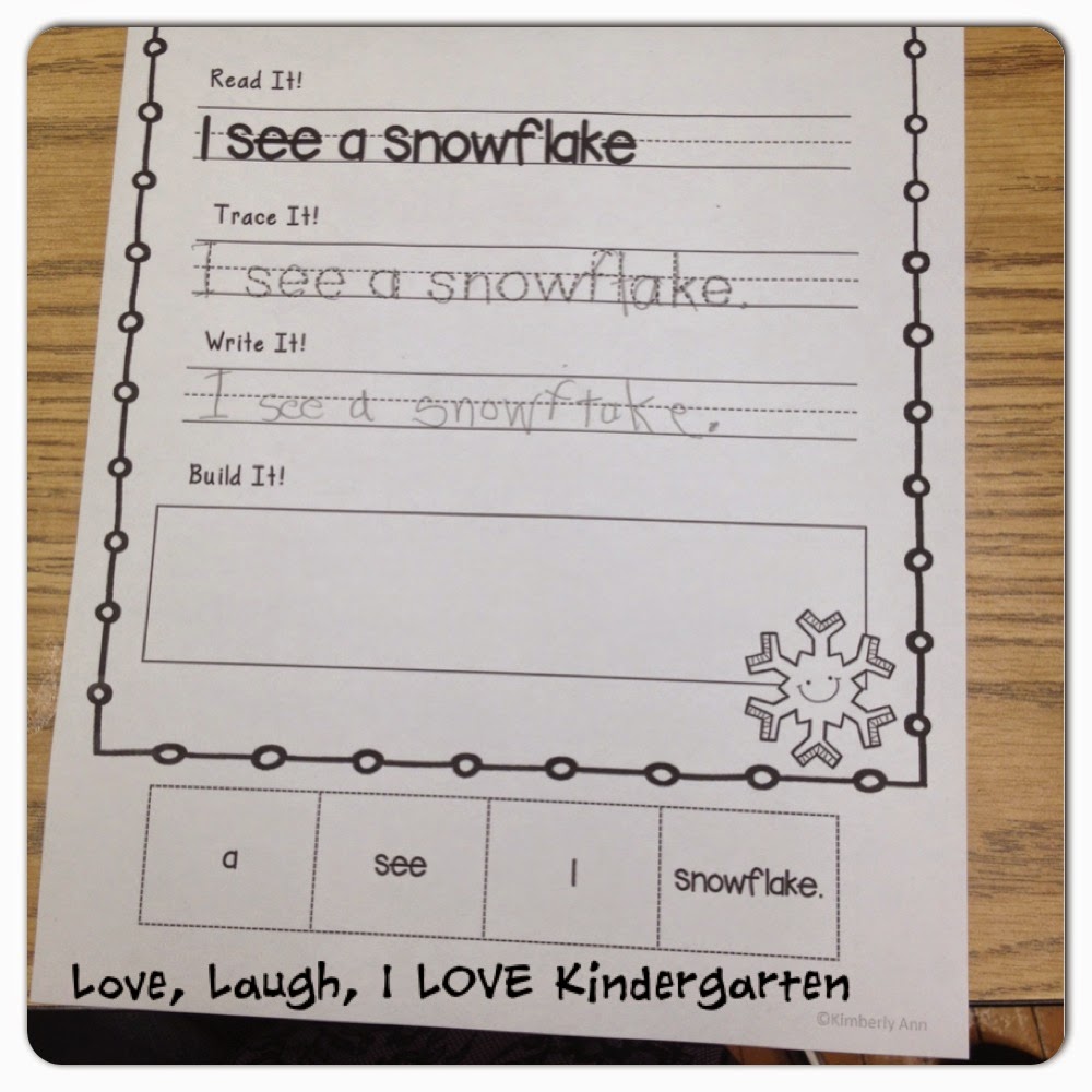 My kiddos really loved the Read, Trace, Write, and Build sheets!