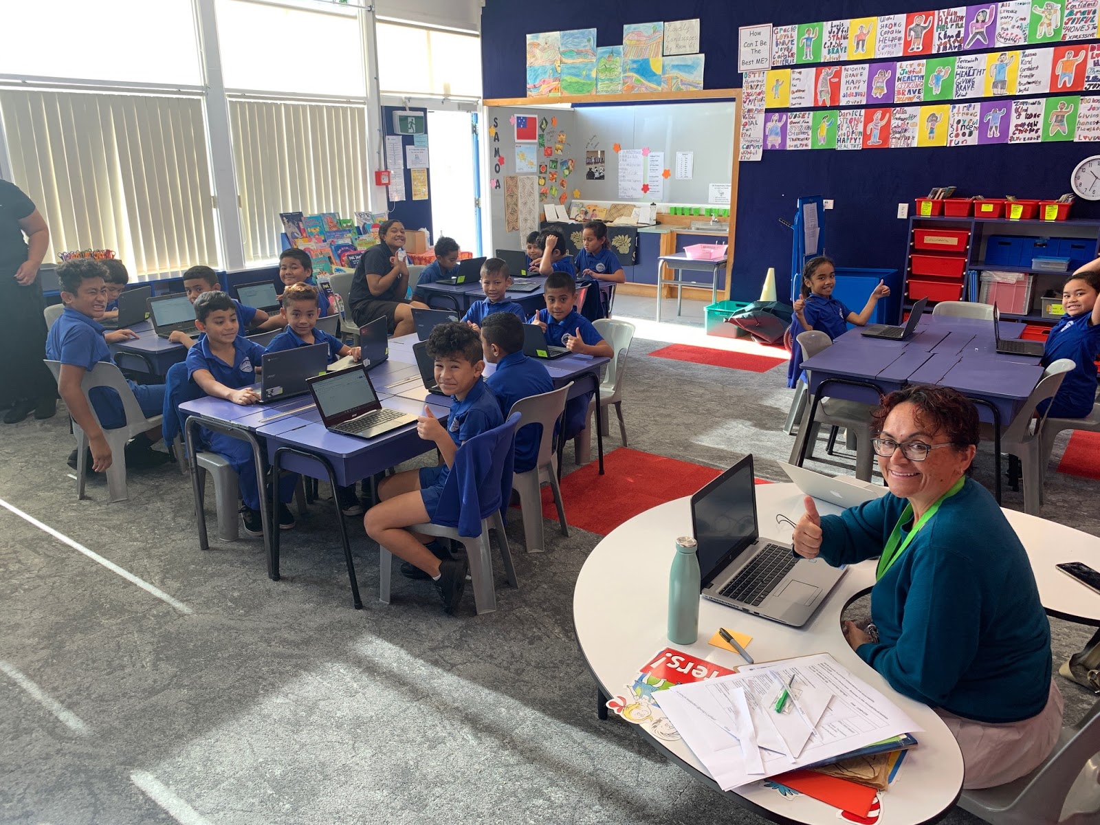 Mrs Tidswell @ Ruapotaka School: Woohoo! Rolled out our Chromebooks today.