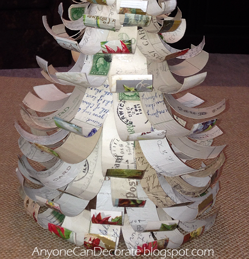 Anyone Can Decorate: Antique Post Card DIY Christmas Trees