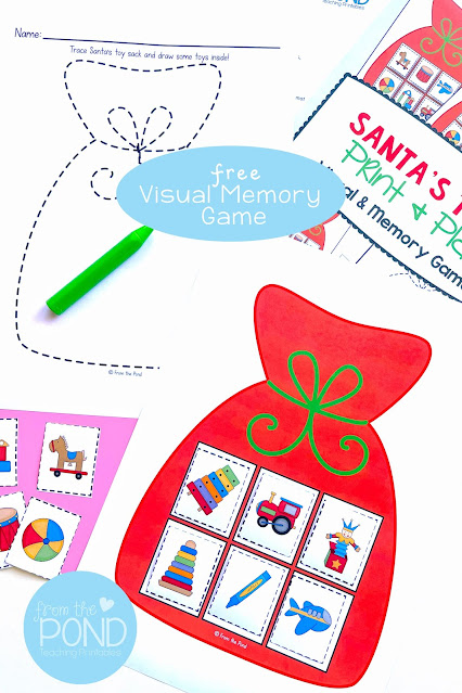 Christmas Visual Discrimination Game - Free | From the Pond