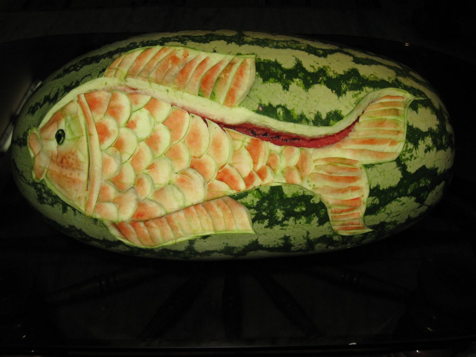 Temptations: Watermelon carving - Fish