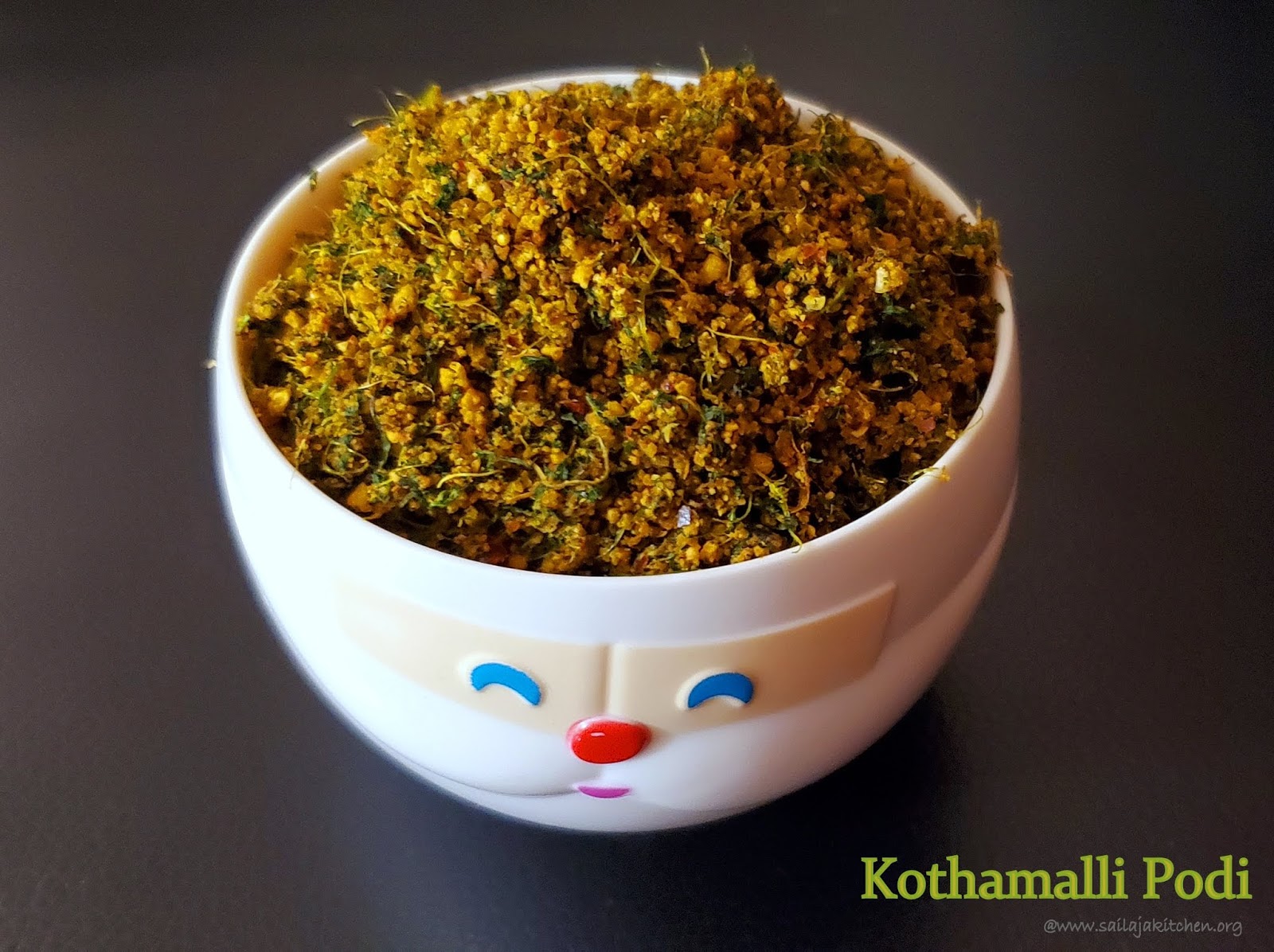 Sailaja Kitchen...A site for all food lovers!: Coriander Leaves Podi ...