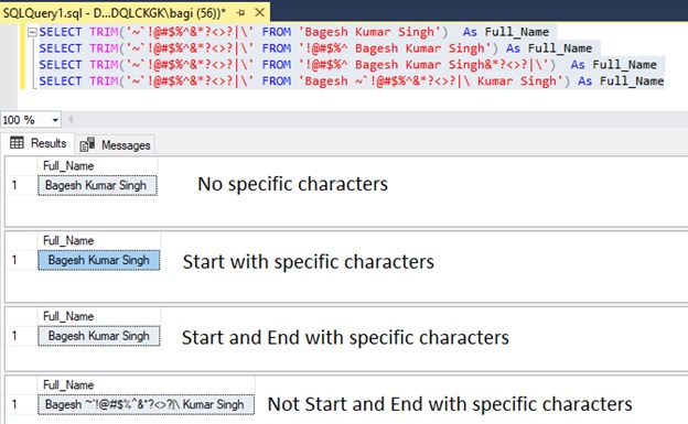 Microsoft Business Intelligence Trim Function In Sql Server 2017