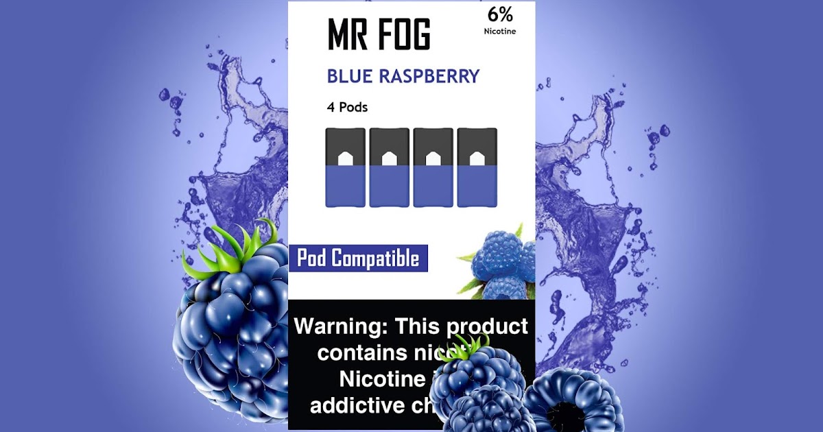 MR FOG PODS PACK OF 4 BLUE RASPBERRY