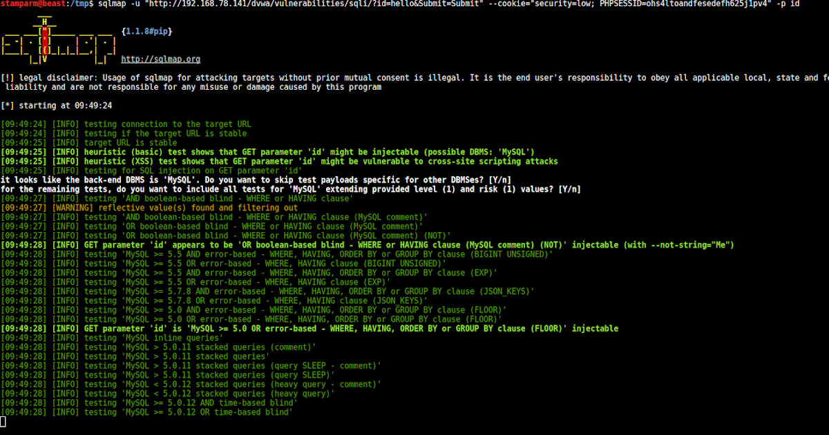 Alex Huang's Blog: A SQLMap example