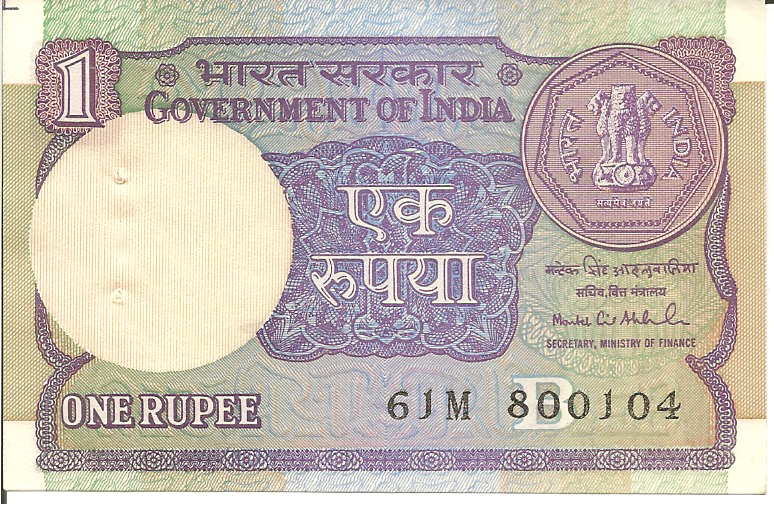 Numismática : 1 e 5 Rupees - Índia