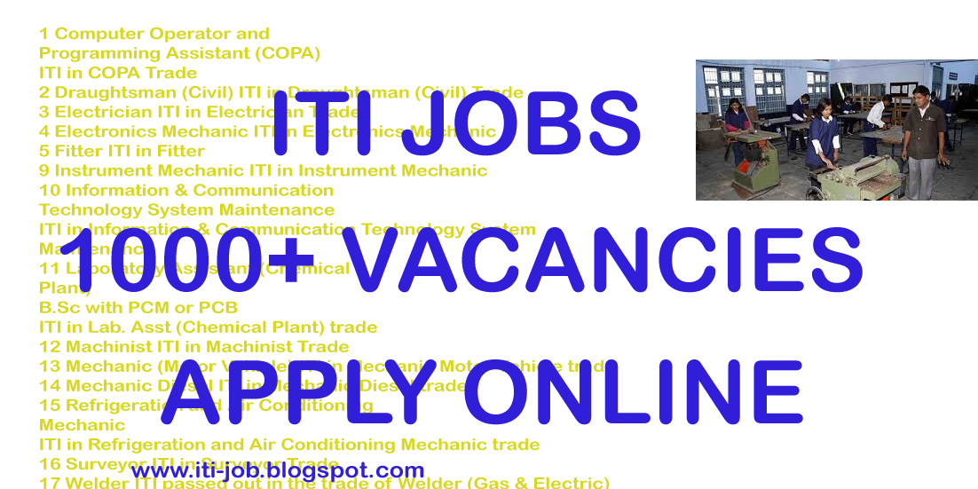 ITI Jobs -1000+ Vacancies- Apply Online