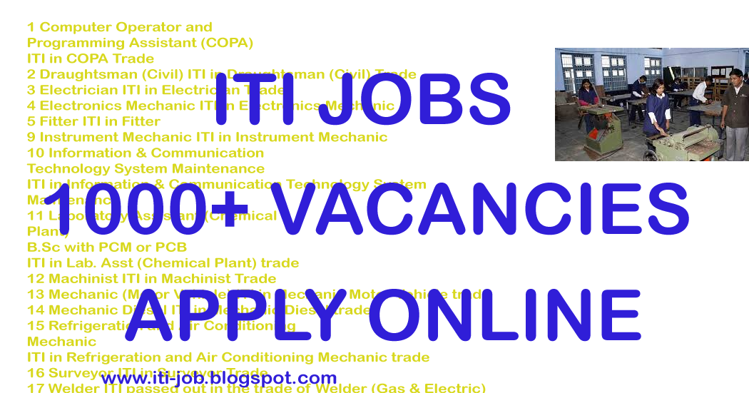 ITI Jobs -1000+ Vacancies- Apply Online