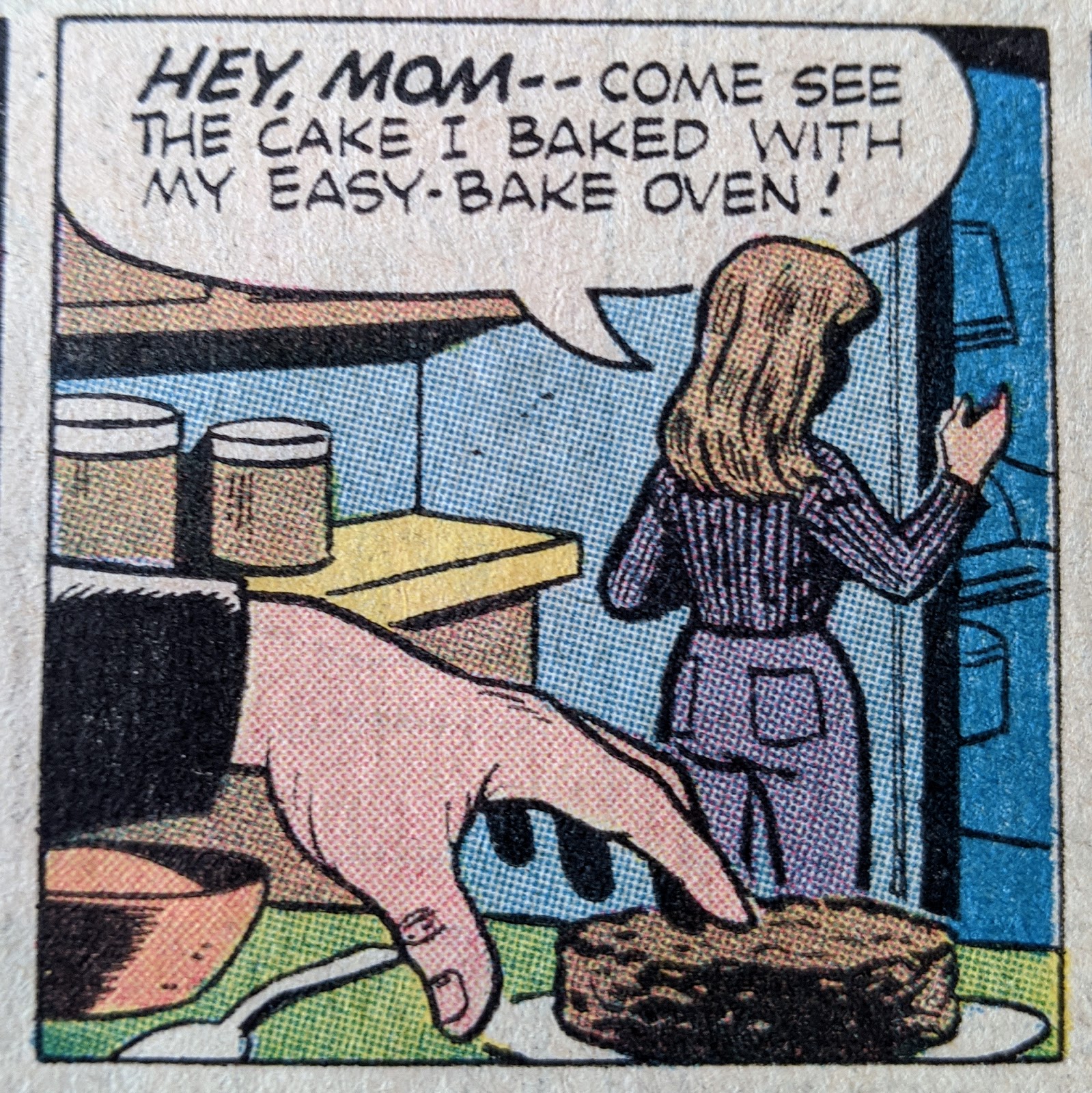 This Strange Easy Bake Oven Comic Book Ad Artwork from 1973