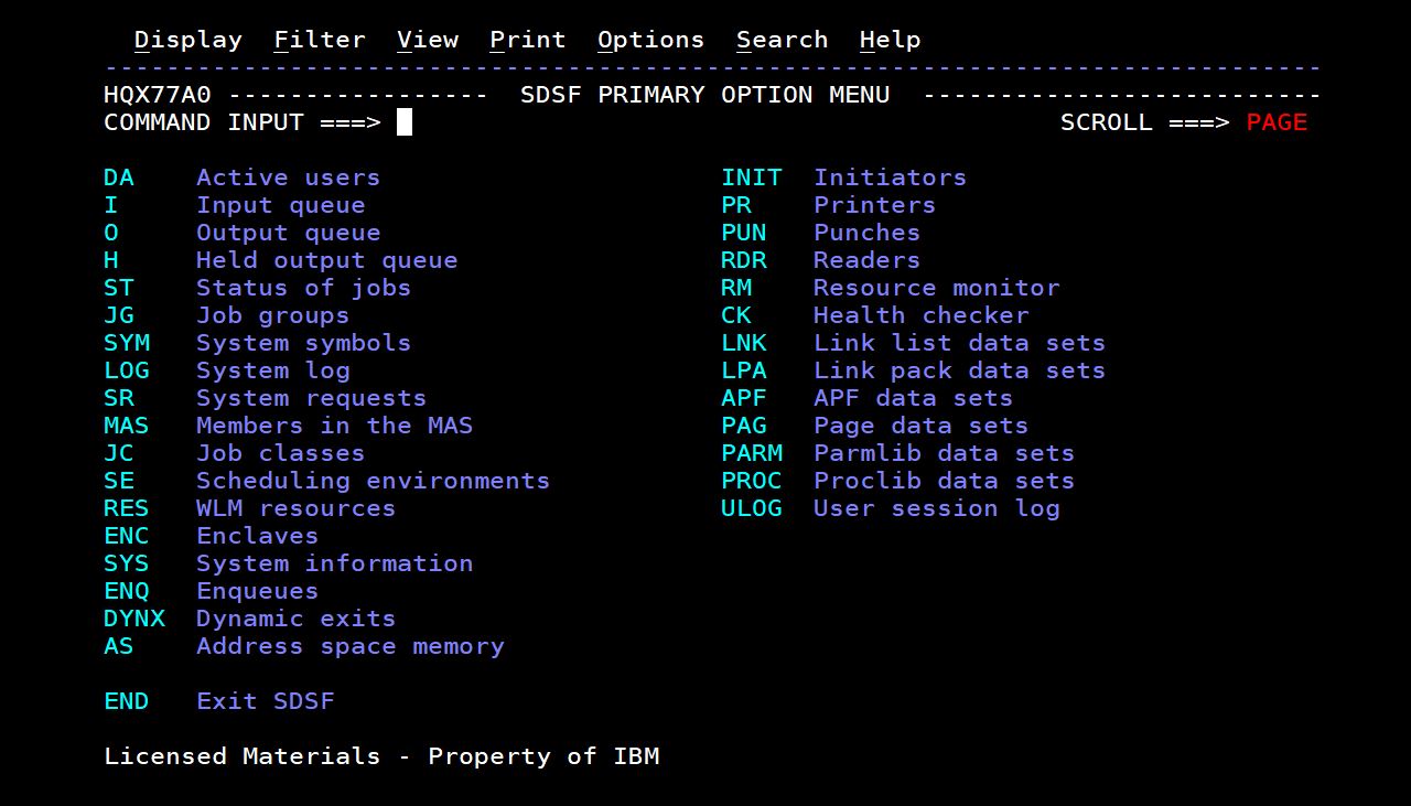 Profesor Cyber: Uso básico del SDSF (Parte 1: Generalidades)