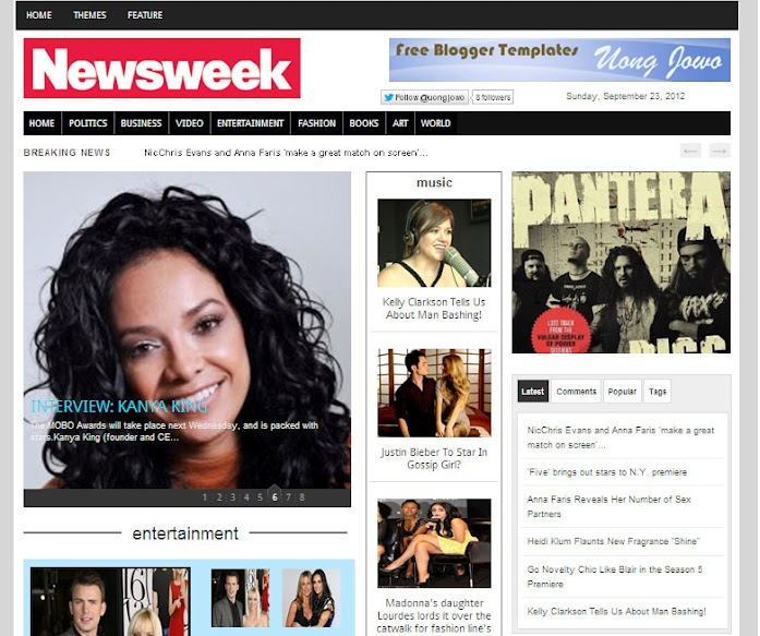Newsweek Blogger Template | Premium blogger Templates