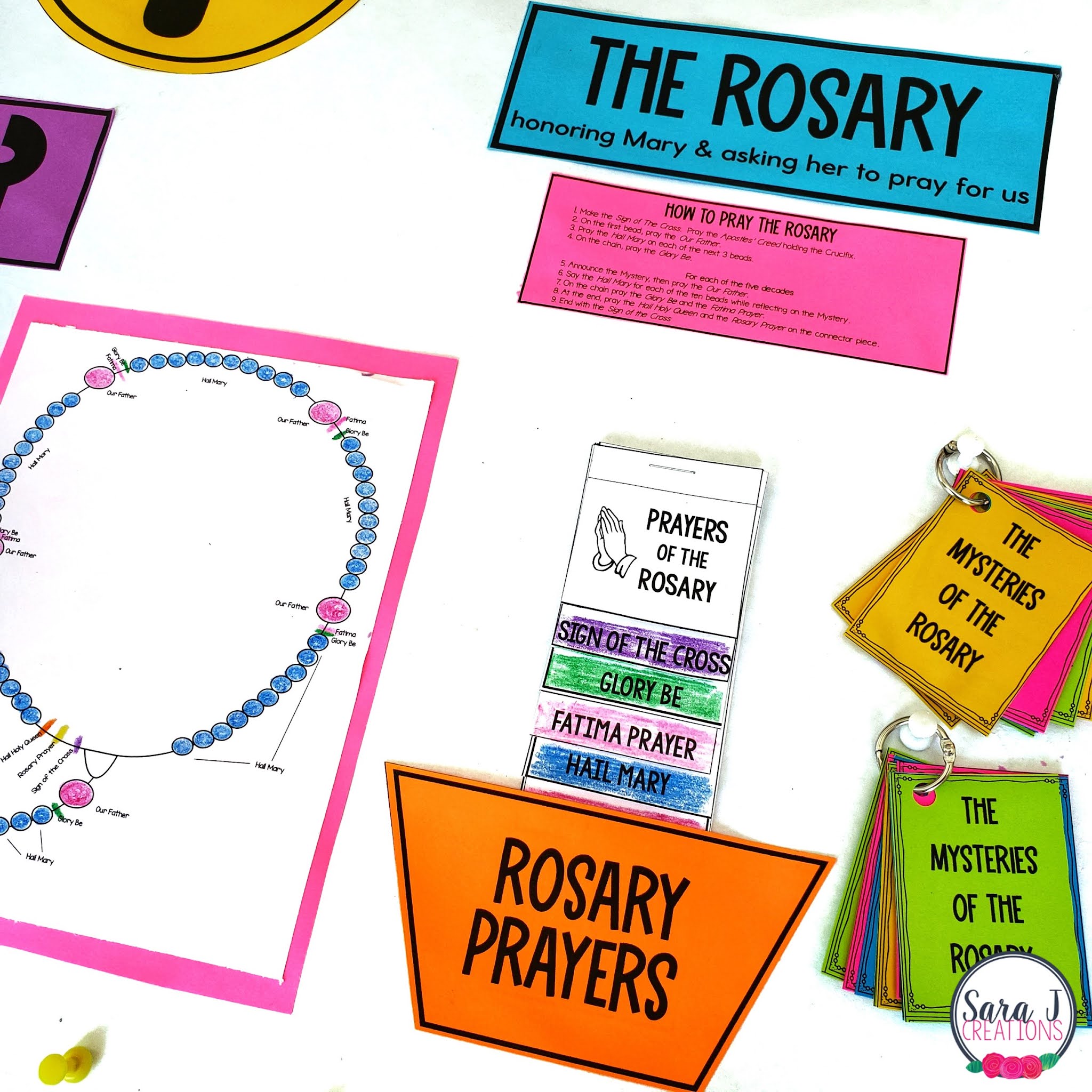 Catholic Bulletin Board All About Teaching Prayer | Sara J Creations