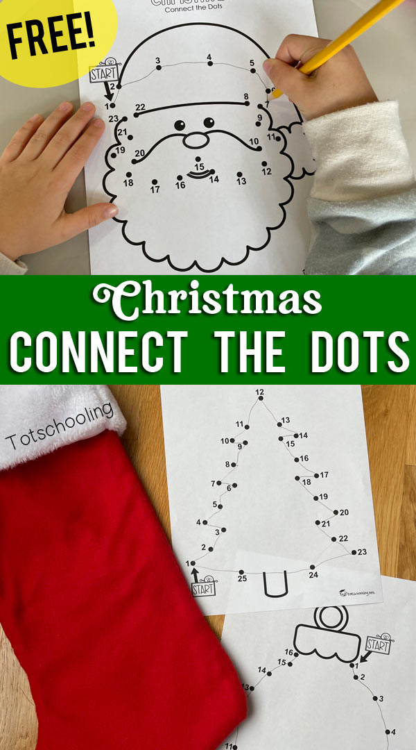 Christmas Connect the Dots | Totschooling - Toddler, Preschool ...