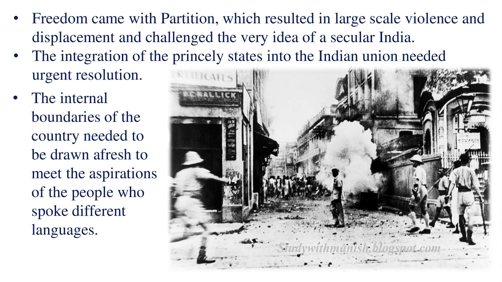 **Challenges Of Nation Building**PPT** Ch-1** Class 12th**Political ...