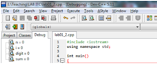 DEBUGGING IN DEVC++