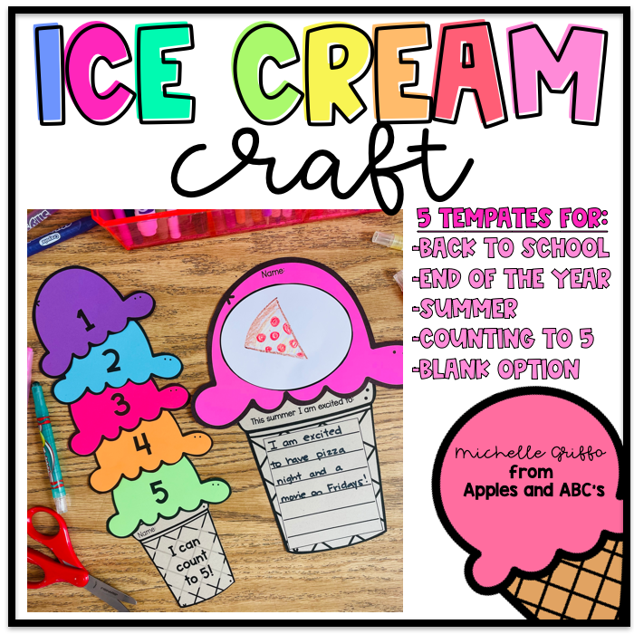 Ice Cream Craft - Apples & ABC's