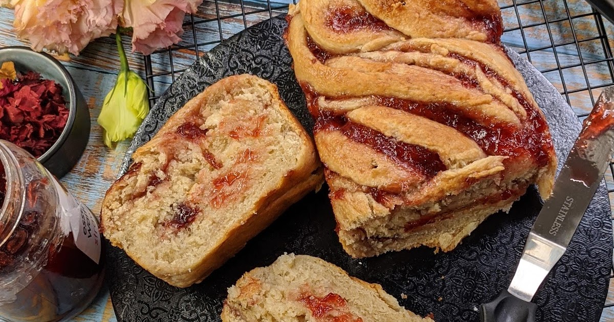 Babka With Strawberry Jam - (Polish -Jewish Bread)