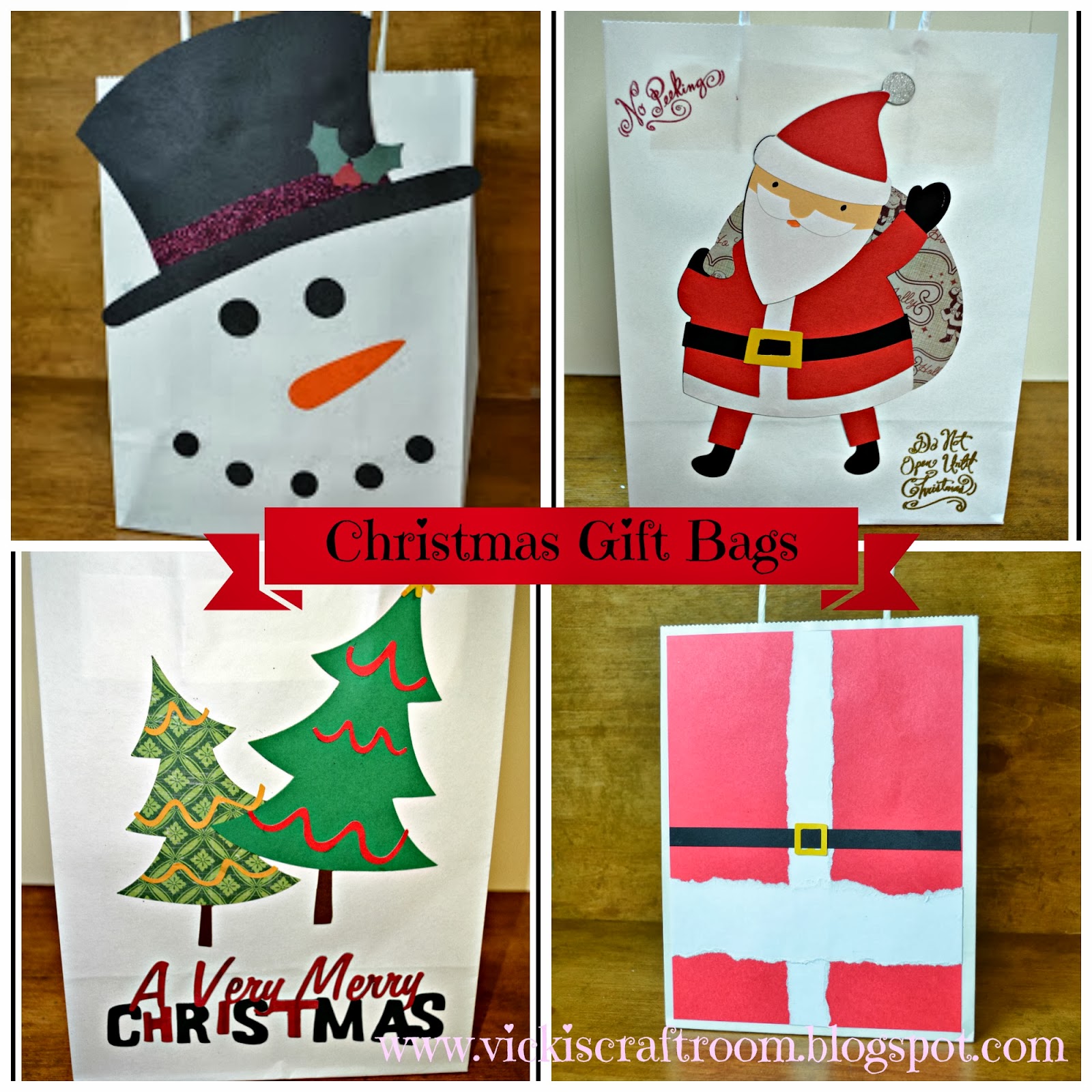 Vicki's Craft Room: Christmas Tree Gift Bag