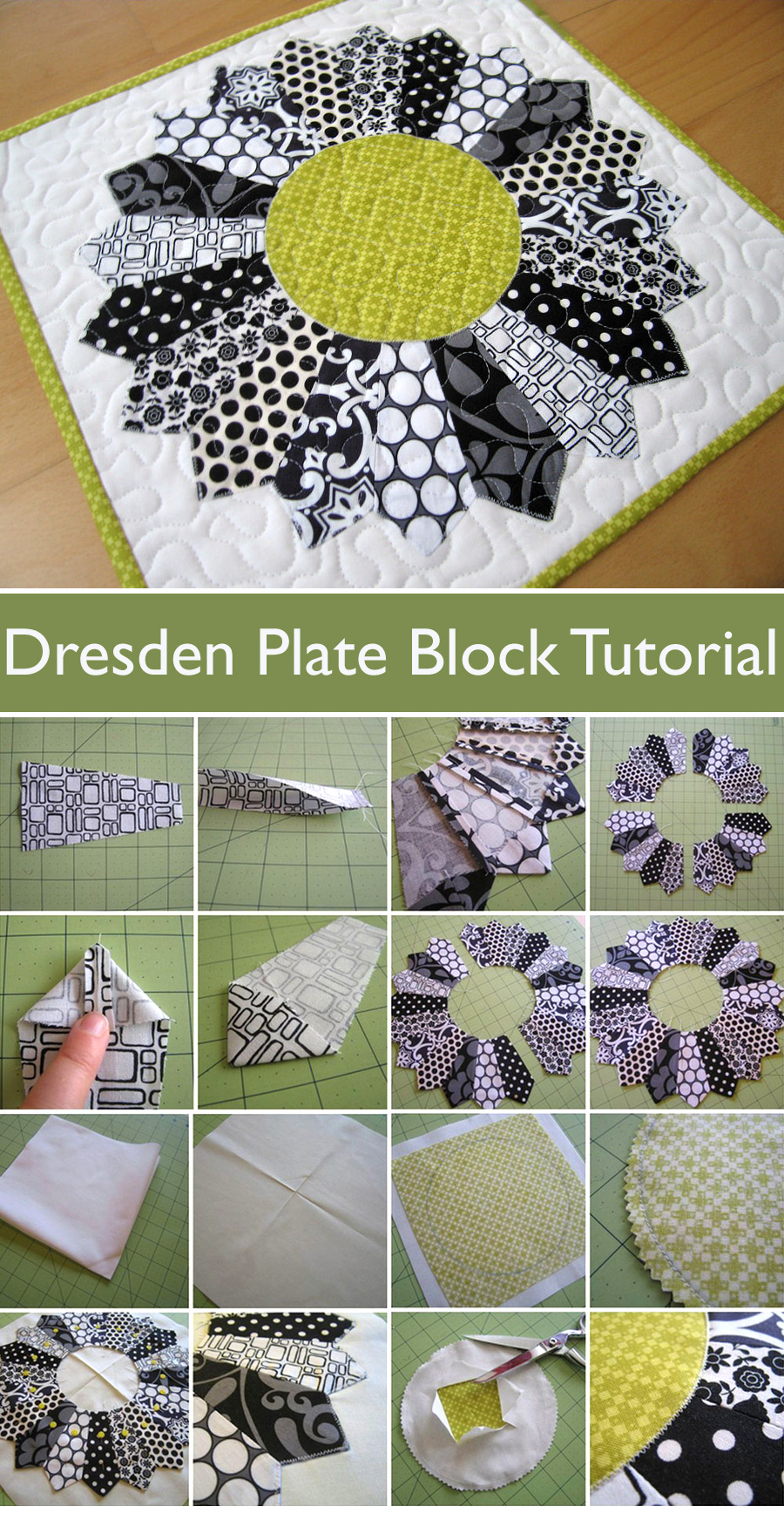 Dresden Plate Block Pattern + Tutorial ~ DIY Tutorial Ideas!